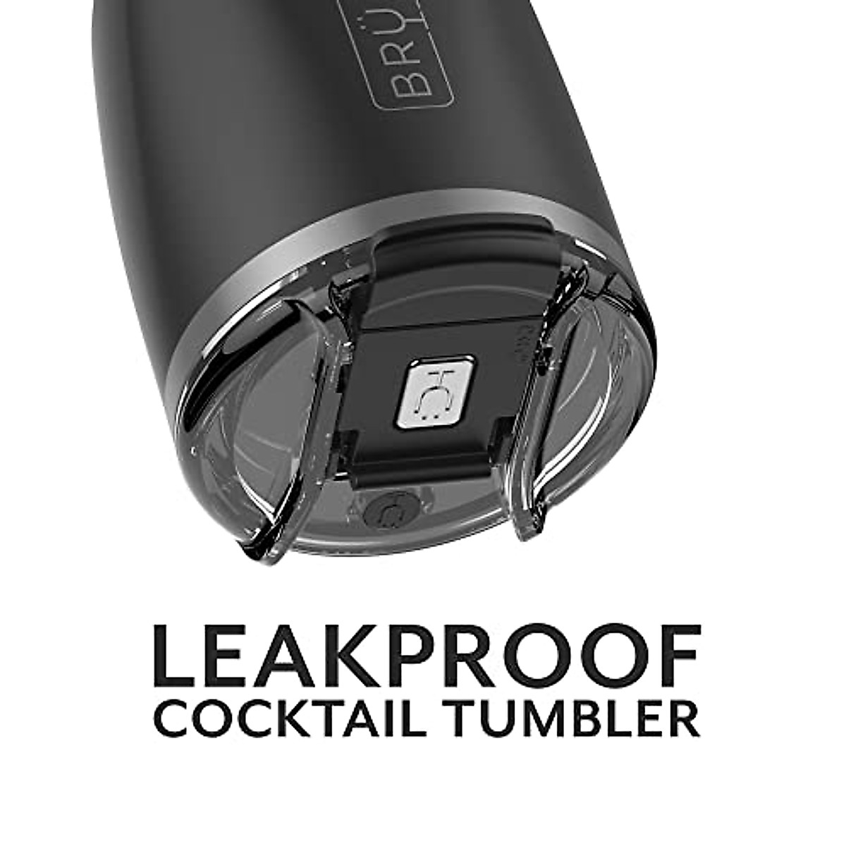 BrüMate Rocks - 12oz 100% Leak-Proof Insulated Lowball Cocktail & Whiskey Tumbler - Double Wall Vacuum Stainless Steel - Shatterproof - Camping & Travel Tumbler & Cocktail Glass (Walnut)