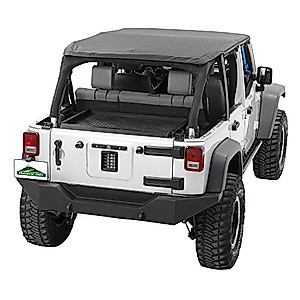 Pavement Ends by Bestop 56843-35 Black Diamond Frameless Sprint Top for 2010-2017 Jeep Wrangler Unlimited