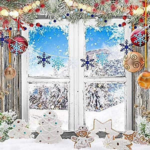 3 Packs Christmas Felt Snowflake Banners and Christmas Felt Ball Garlands Christmas Holiday Party Decorations Santa Festive Party Decor