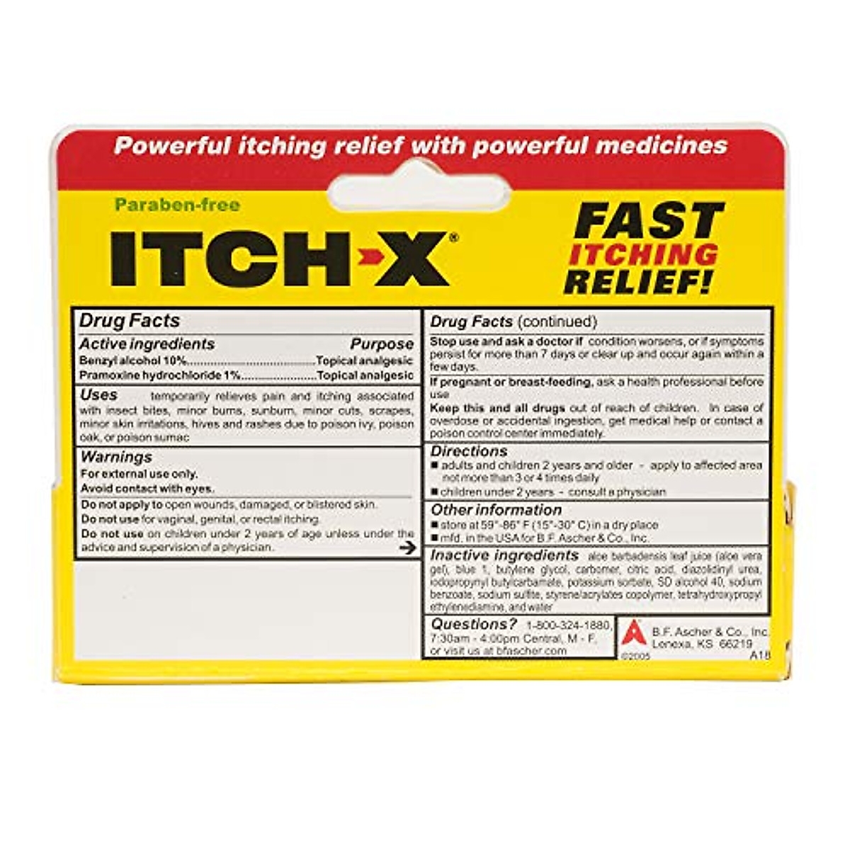 Itch-X Fast-Acting Anti-Itch Gel, 1.25 Ounce (Pack of 4)