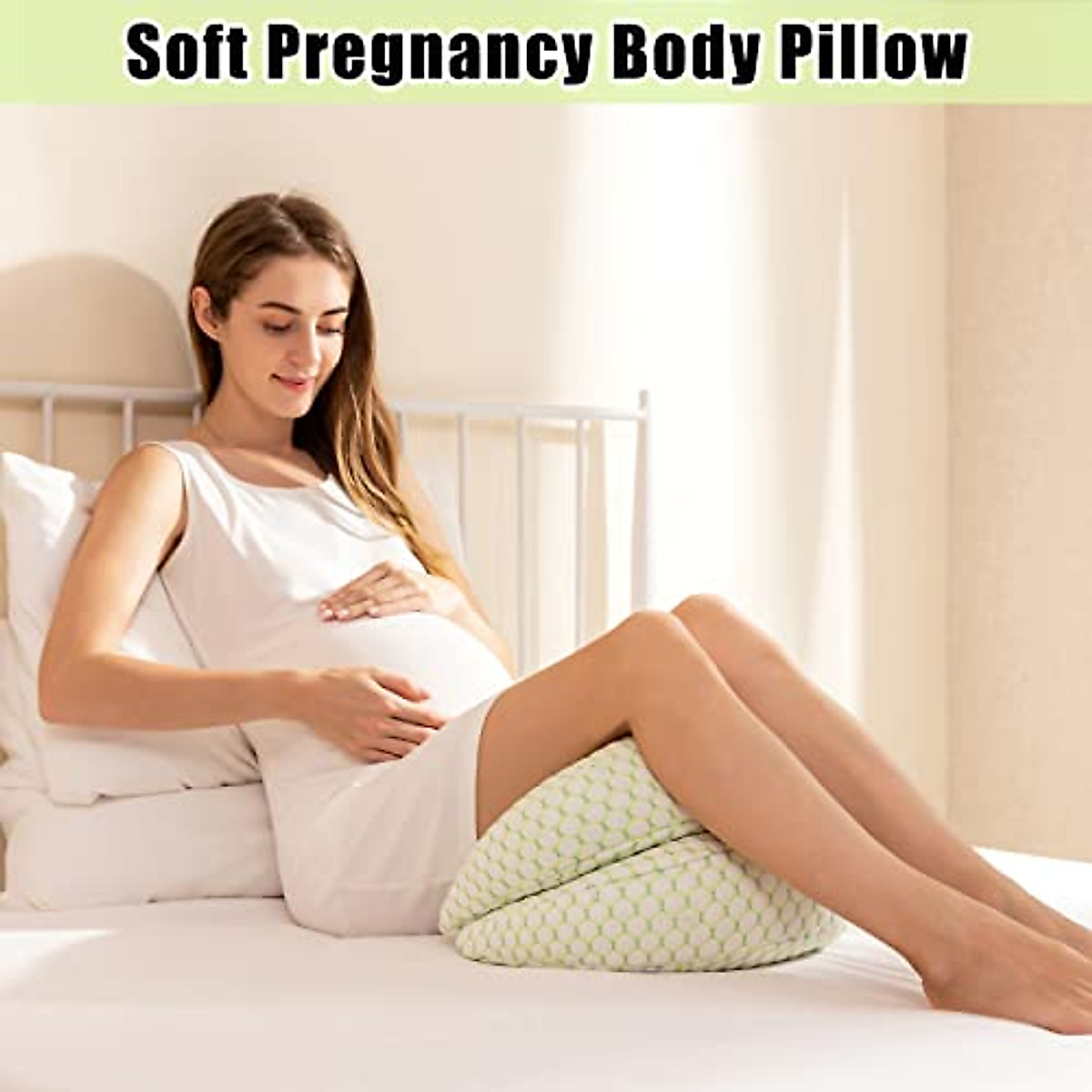 DOUBLE 2 C Pregnancy Pillows for Sleeping, Maternity Pillow for Pregnant Women Side Sleeper Soft Pregnancy Body Pillow for Back, HIPS, Legs with Detachable and Adjustable Pillow Cover