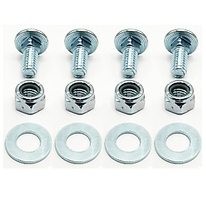 4PK 710-0451 712-04063 Replacement Skid Shoe Bolts Carriage Bolts Nuts and Washers Kit kit for Cub Cadet MTD Snow Blower Skid Shoes 784-5580 712-04063 736-0242 (5/16-18)-3/4"