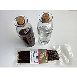 1oz. Madagascar Organic Vanilla Beans Gourmet Grade A. Certified USDA Organic 6"-7.5" by FITNCLEAN VANILLA for Cooking, Brewing, Extract Fresh Bourbon NON-GMO Whole Pods