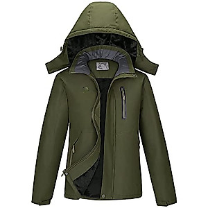 CAMEL Men's Winter Ski Jackets Waterproof Snow Coat with Hood Mountain Windproof Rain Jacket