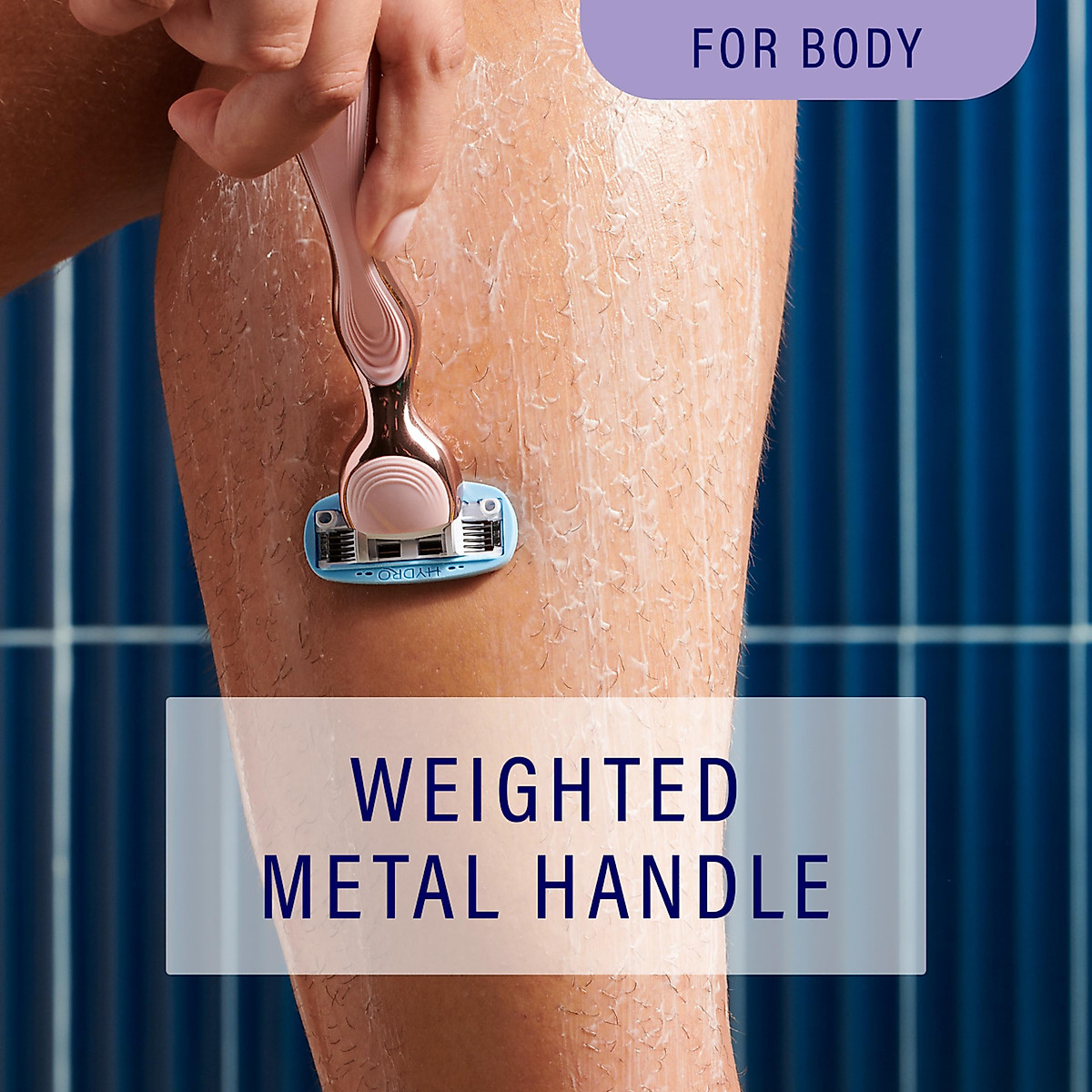 Schick Hydro Silk Rose Gold Metal Razor for Women | Womens Razors, Travel Razor, 5-Blade Razors for Women | 1 Handle & 2 Razor Refills