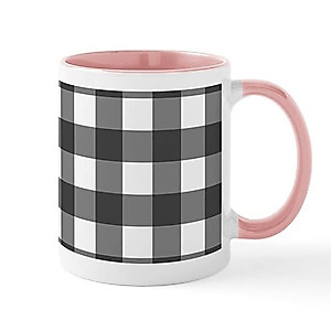 CafePress Black White Buffalo Plaid Mugs Ceramic Coffee Mug, Tea Cup 11 oz