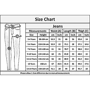 Kids Girls Skinny Jeans Denim Ripped Stretchy - Girls Jeans M617 Dark Blue 13