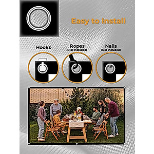 WEWATCH 100 Inch Projector Screen, Portable and Foldable Projector Screen, Double Sided Video Projector Screen for Indoor, Outdoor, Wrinkle Free