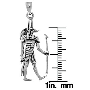 Jewelry Trends Anubis Egyptian God of the Underworld Sterling Silver Pendant