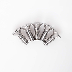 KINJOEK 100 Packs 1/4-20 x 3/4 Inch Flat Head Socket Cap Screws, Allen Hex Socket Drive Countersunk Bolts, 304 Stainless Steel 18-8, Full Thread, Bright Finish, Heavy Duty Hexagon Machine Screw