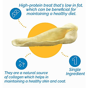 123 Treats - Lamb Ear Dog Chews (30 Count) - from All Natural Free Range Lambs - Quality Ears for Dogs