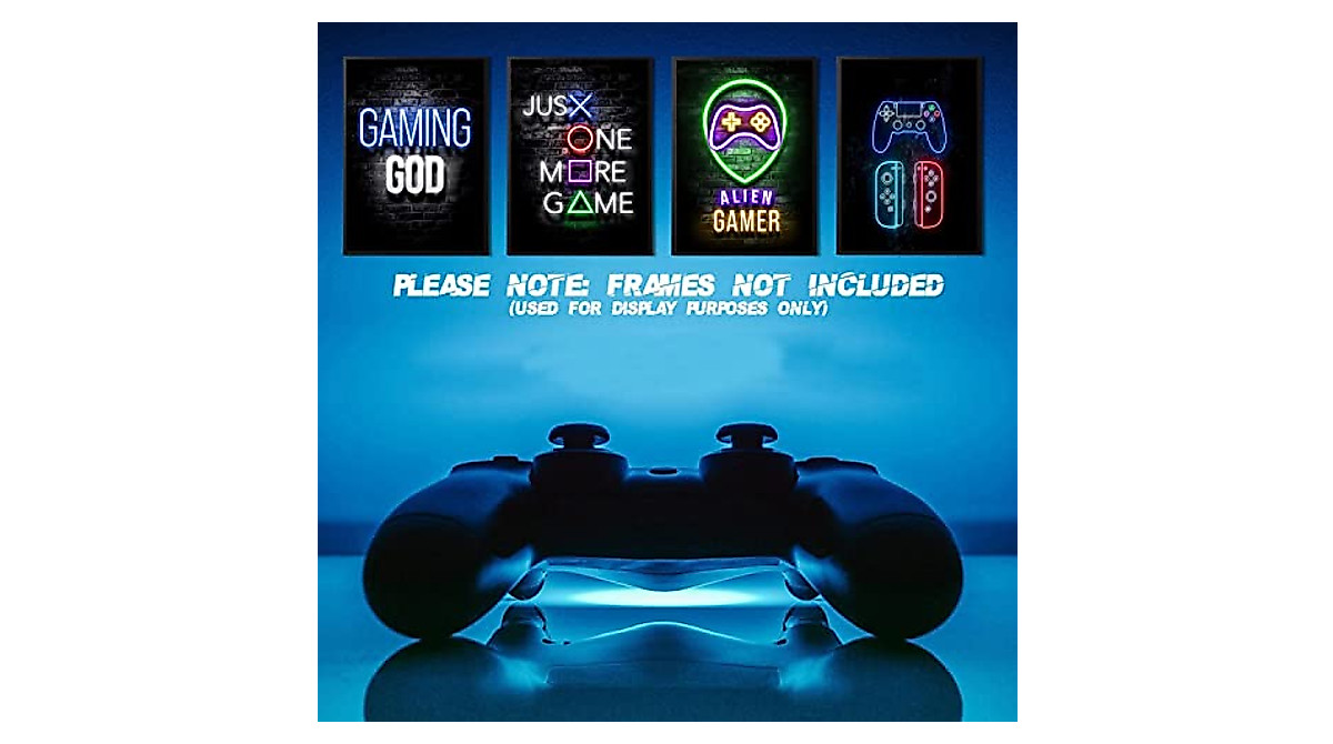 Gamer Room Decor Posters - Vibrant Video Game Wall Art for Boys