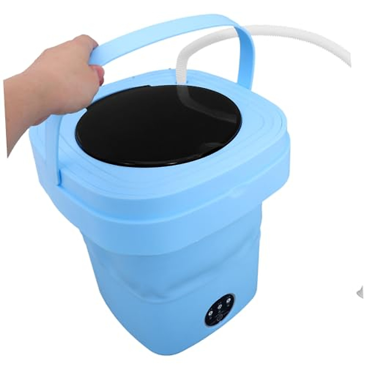 UKCOCO Folding Washing Machine Washing Machine Foldable Mini Washing Machine Small Laundry Washer Portable Washing Machine Mini Travel Washing Machine Bucket Washing Machine Blue Plastic