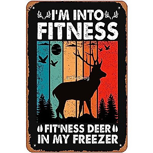This Is My Deer Hunting Birthday Gift 1 Premium Metal Signs Vintage Kitchen Garden Bathroom Man Cave Bar Farm Fence Gift 8x12inch
