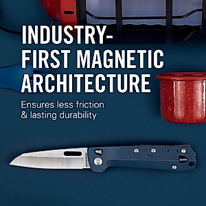 LEATHERMAN, FREE K2, Folding Pocketknife, 8-in-1 Multi-tool for Everyday Carry (EDC), Home & Outdoors, Made in USA, Evergreen