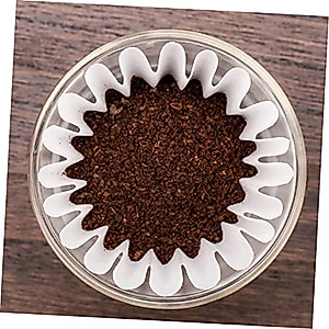 OKUMEYR 100 Sheets American Coffee Filter Paper Bowl Shaped Coffee Filter Tea Strainer Tea Filter Paper Effective Coffee Filtration Offee Brewing Filter Drip Coffee Filter Espresso White