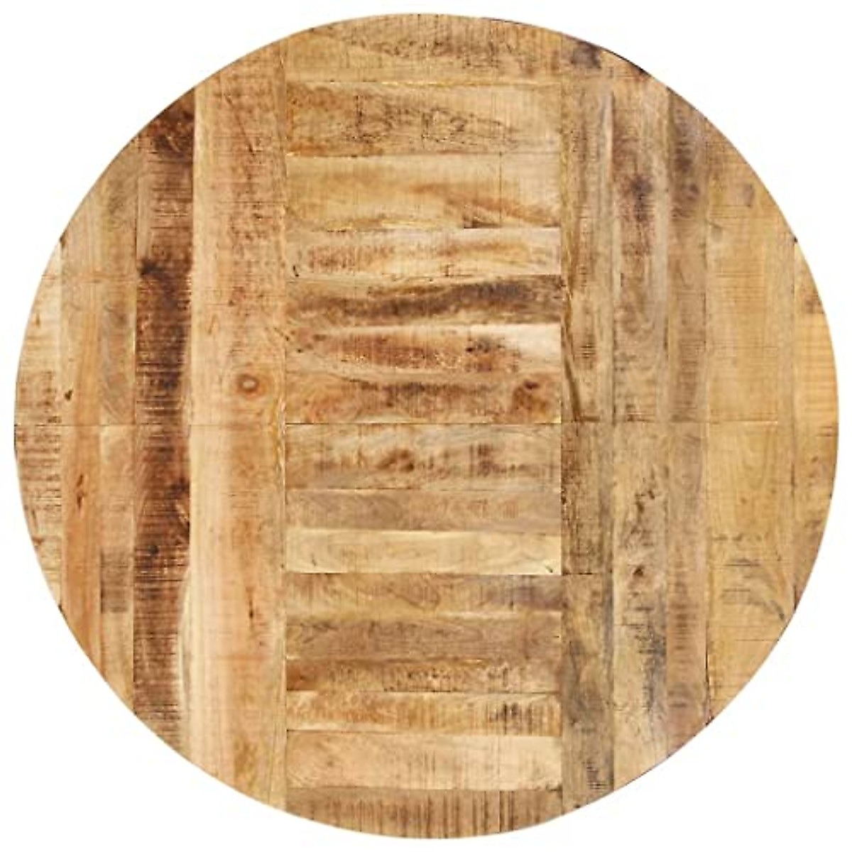 Annlera Dining Tables Round 68.9"X29.5" Round Table Dining Table Oval Solid Wood Dining Desk Apartment Kitchen Table Mid Century Modern Table,Rough Mango Wood, Powder-Coated Steel