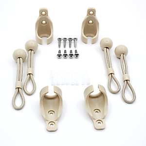 Universal Bungee Kit for Sun Shades Blackout Roller up Blinds (Dark Beige, Bungee kit 2 Pack)