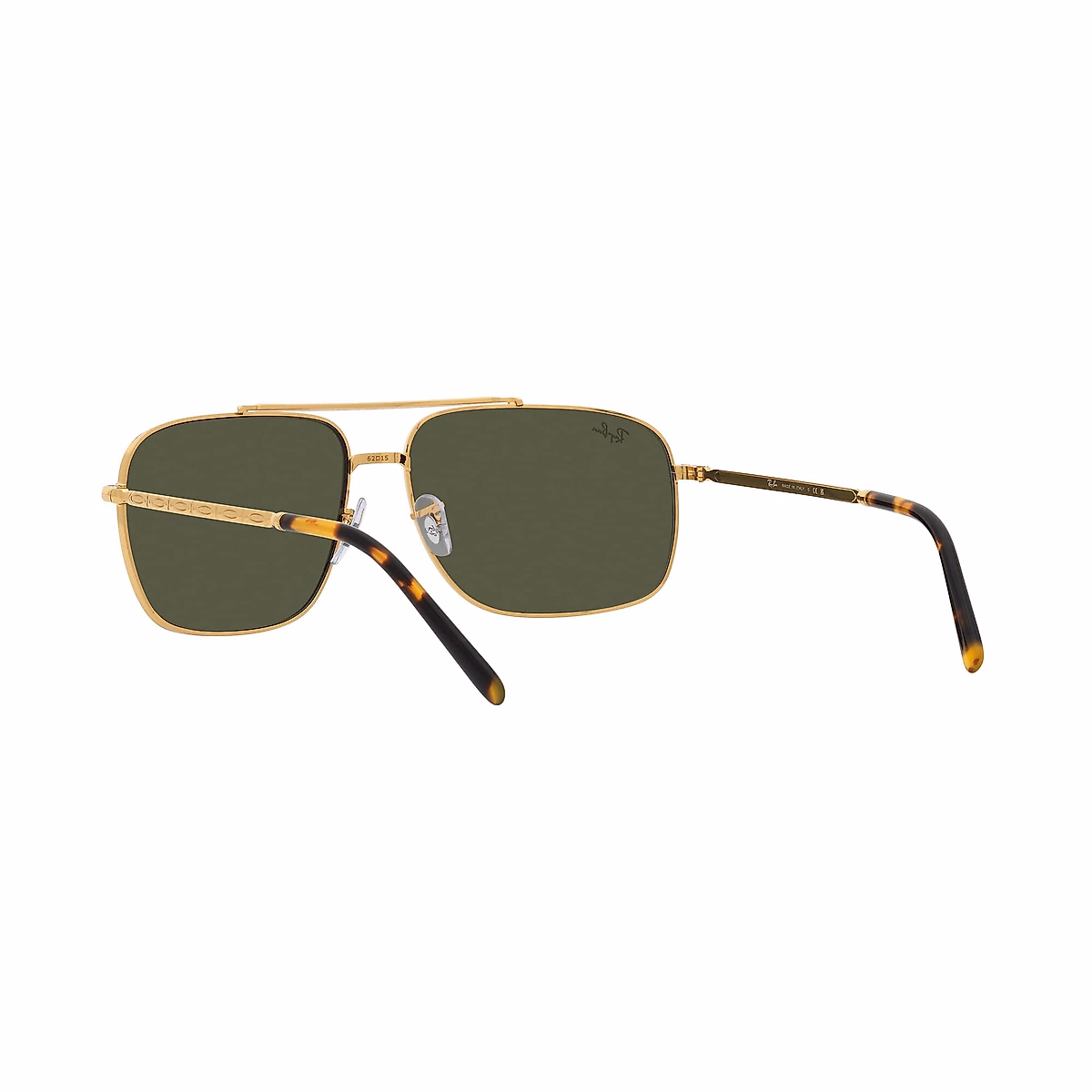 Ray-Ban RB3796 Square Sunglasses, Legend Gold/Green, 62 mm