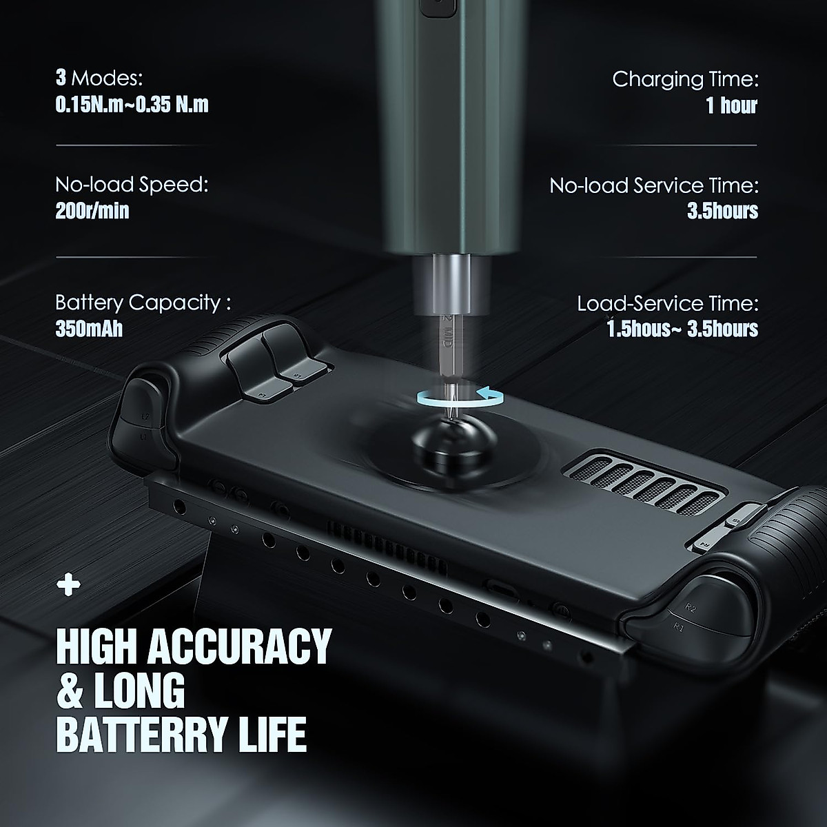 82 in 1 Hancaner Mini Electric Screwdriver, Electronics Precision Screwdriver Set with 64 Magnetic Bits, Small Precision Screwdriver Rechargeable With 3 LED Delivers 200RPM for Phone/Laptop/Watch