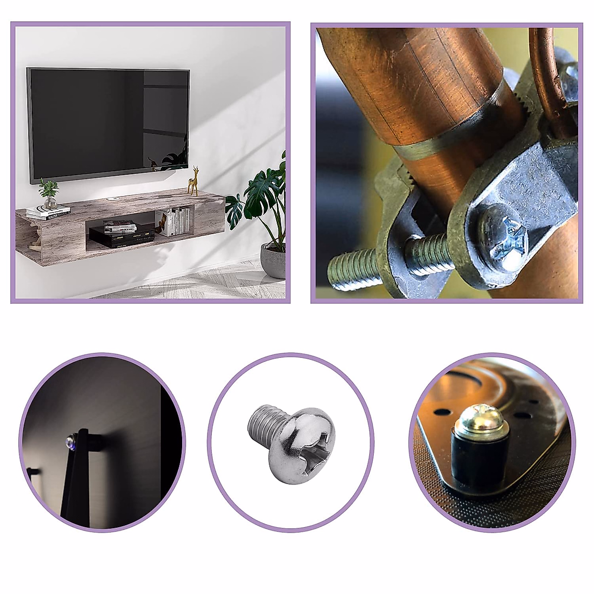 MroMax 50Pcs M1.6 x 8mm Pan Head Phillips Machine Screws, 304 Stainless Steel 18-8, Fully Thread, Metric Silver Gray Cross Head Screws Bolts for Sunglasses, Watch and Small Electronic Devices