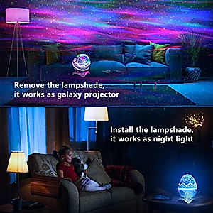Brizled Star Projector Night Light, Dinosaur Egg Shaped Galaxy Projector Light with Bluetooth Speaker & White Noise, LED Nebula Starry Night Light Projector Remote for Room Party Birthday Home Theater