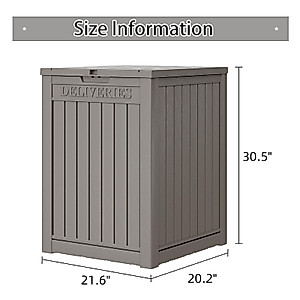 51 Gallon Resin Package Delivery Box for Outside, Storage Box with Lockable Secure, Large Double-Wall Resin Outdoor Package Delivery and Waterproof Deck Box