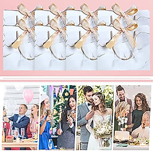 Homelove 8 Pieces Large Gift Bags,10.6" X 4.7" X 11.8" Marble Pattern Gift Bag with Ribbon Bow, Waterproof Paper Gift Bag for Holiday Birthday Christmas Wedding Party