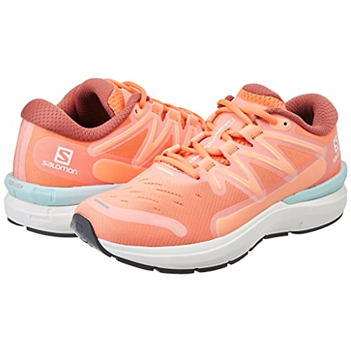 Salomon Sonic 4 Confidence Running Shoes for Women, Persimon/White/Ebony, 7