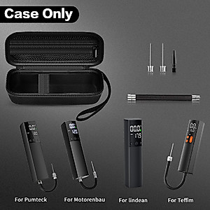 Case Compatible with Pumteck Electric Ball Pump, Smart Air Pump Portable Ball Inflaor Storage Bag for GPUTEK/for Teffim, Pump Holder Container for Basketball Accessories - Black (Box Only)