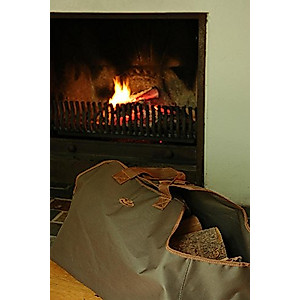 Esschert Design Canvas Log Carrier, Green