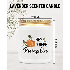 Christmas Gifts for Women - Christmas Candle, Hey There Pumpkin Candle, Christmas Decoration for Parties, Bars, Indoor and Patio, Lavender Scented Candle for Christmas Home Decor, Pumpkin Candle