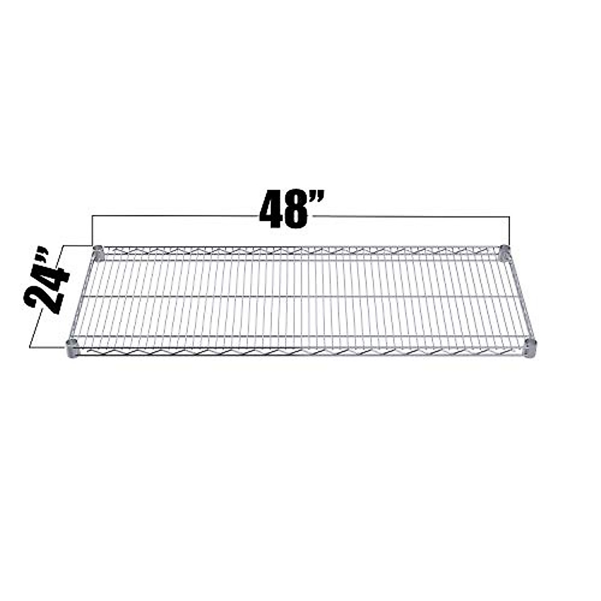 Regal Altair Chrome Wire Shelving |Pack of 2 Shelves| Heavy Duty NSF Storage Shelves (24''W x 48''L)