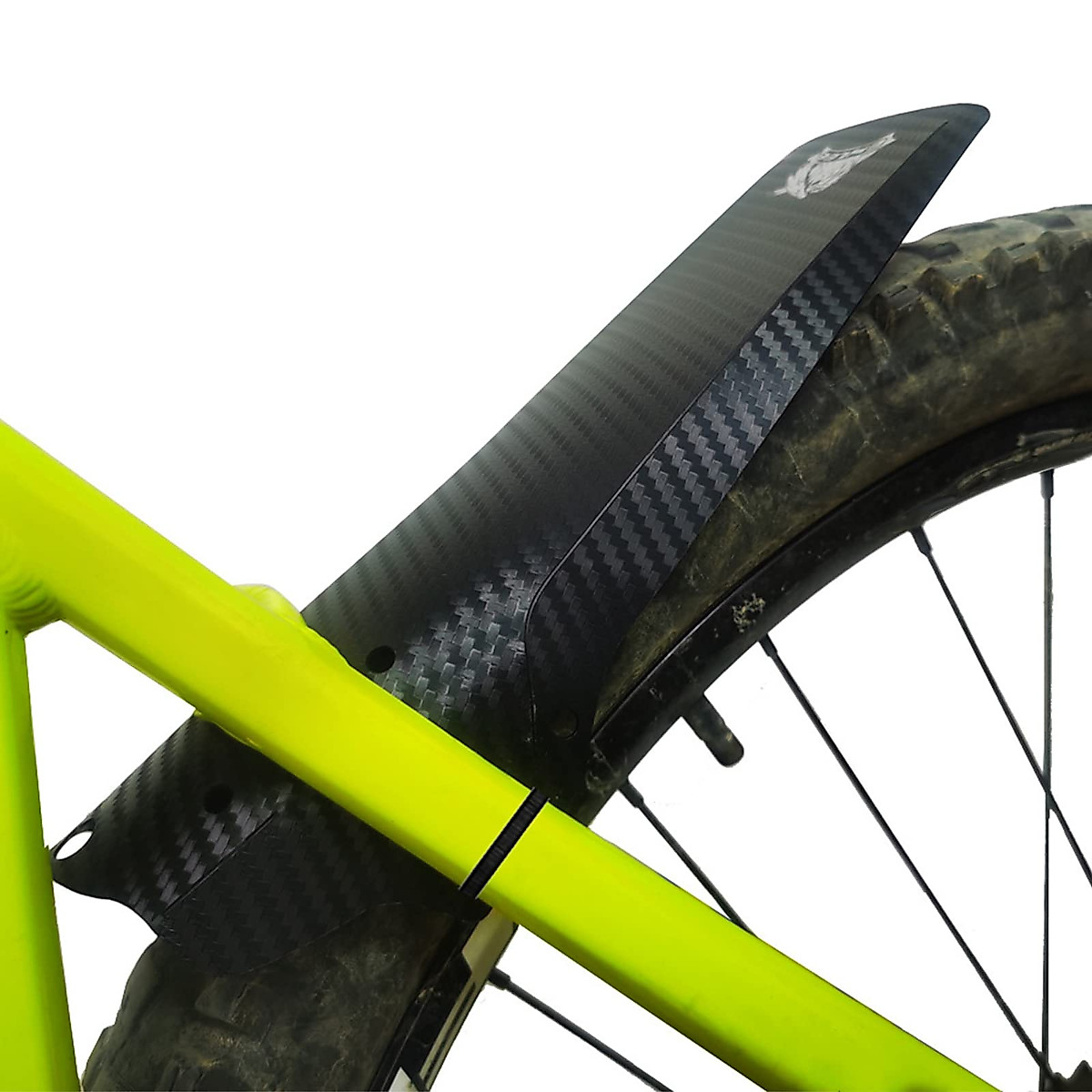 kingsea Mountain Bike Mud Guard,Adjustable Carbon Fiber MTB Fenders -Universal Front or Rear MTB Fender Compatible with 20"/24"/26"/27.5"/29" Mountain Bike Mudguards - Soft Shell