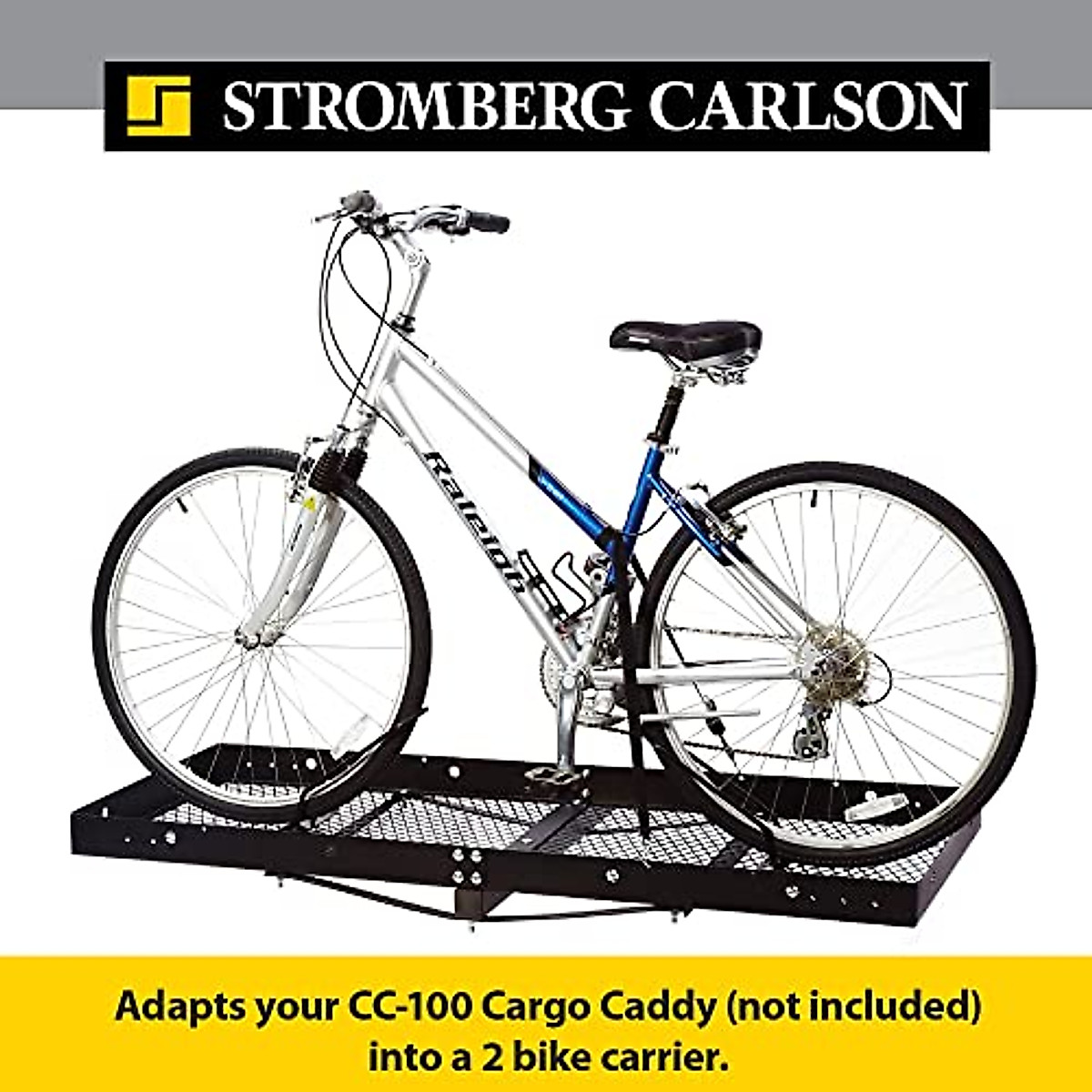 Stromberg Carlson CC-125 Cargo Caddy Bike Rack Adapter, Convenient Bike Rack Solution Travel, Accommodate up to 2 Bikes with 4 Piece Set - set Bike Rack Adapter, Black