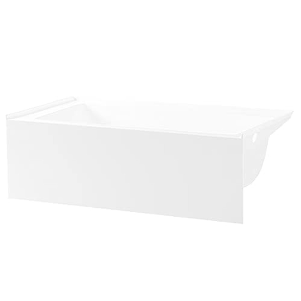 Kingston Brass VTAP663222R Aqua Eden Alcove Tub, 66" (L) x 32" (W) x 20-1/2" (D), White