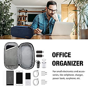 Gloppie Pencil Bag Pencil Pouch Pen Case Simple Pencil Case Black Pencil Storage Bag Office College Supplies for Adults