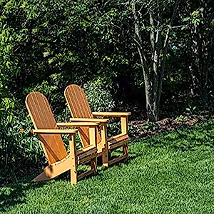 Posterazzi PDDUS39JEG0112LARGE Pair of Adirondack Chairs in a Garden Photo Print, 36 x 24, Multi