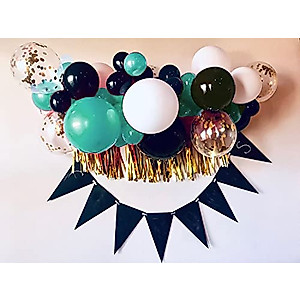 Teal Gold Balloons for Turquoise Gold Black Birthday Decorations for Women/Graduation Decorations 30pcs Teal Gold Balloons Bridal Shower Decorations/Turquoise Gold Black Wedding Decorations