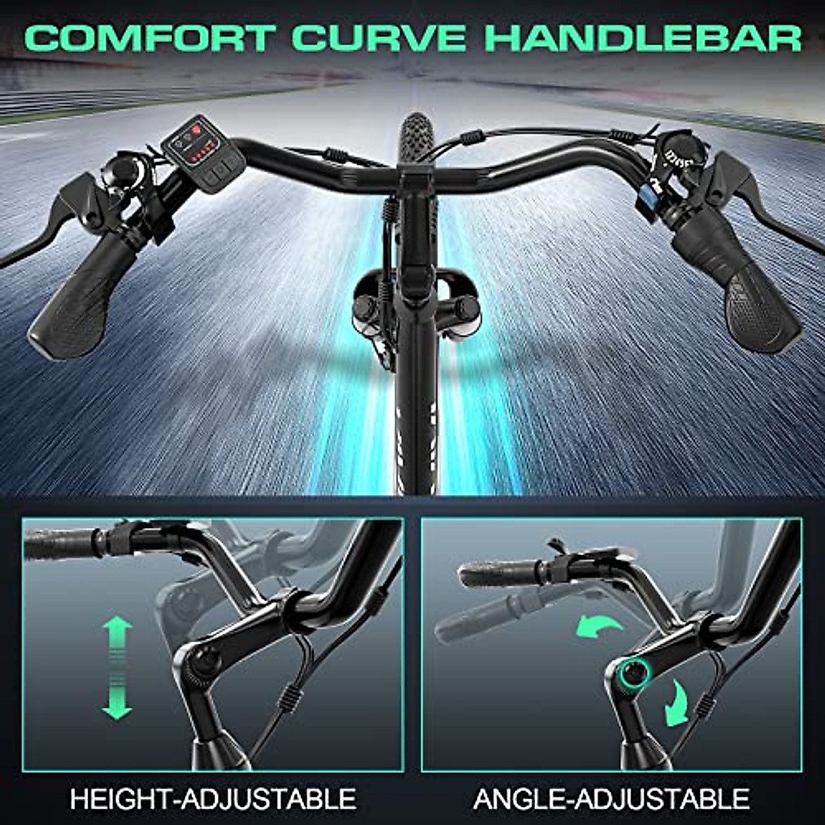 Vivi Electric Bike for Adults, 26" Electric Cruiser Bike 500W Motor with 48V Removable Battery, Step Thru Electric Bicycle with Cruise Control, 7-Speed, City Commuter Ebike for Women Men