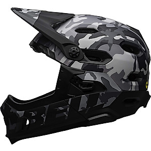 BELL Super DH MIPS Adult Mountain Bike Helmet - Matte/Gloss Black Camo (2022), Large (58-62 cm)