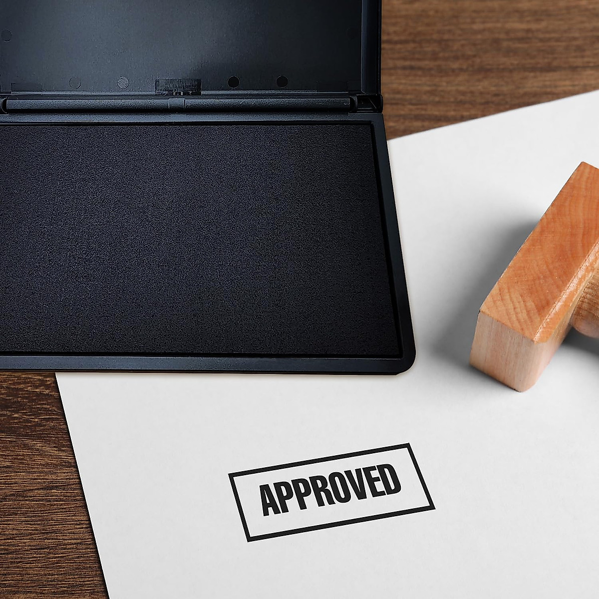 2000 PLUS Stamp Pad, Felt, Size No.2, 6-1/4" x 3-1/2", Black Ink (090407)