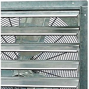 iLiving - 30" Wall Mounted Shutter Exhaust Fan - Automatic Shutter - Single Speed - Vent Fan For Home Attic, Shed, or Garage Ventilation, 5088 CFM, 7500 SQF Coverage Area, Silver (ILG8SF30S)