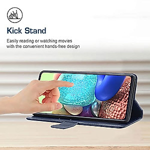 Fansipro Wallet Folio Case for Oppo RENO2 F, Premium PU Leather Slim Fit Cover for RENO2 F, 2 Card Slots, 1 Transparent Photo Frame Slot, Oil-Proof, Indigo [1 Piece]