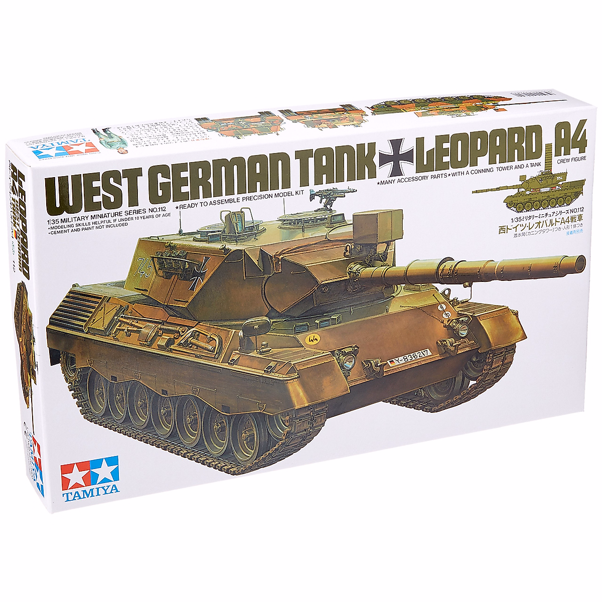 Tamiya Plastic Model 1: 35 300035112 German Army Leopard 1 A4 – 1