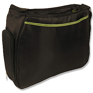 Trend Lab Black with Avocado Ultimate Hobo Style Tote Diaper Bag with Shoulder Strap
