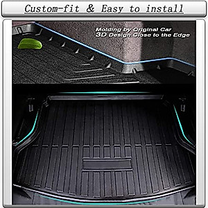 Edge Cargo Liners - All-Weather Tech Rear Trunk Tray Cargo Mats Protector Compatible with 2015-2023 Ford Edge with 5 Seats,Not for Titanium Model,3D Waterproof Durable Odorless TPO Accessories