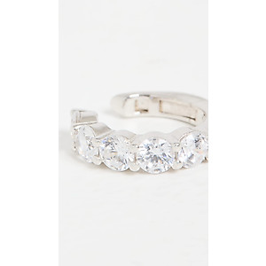 SHASHI Women's Bianca Ear Cuff, White Gold, One Size