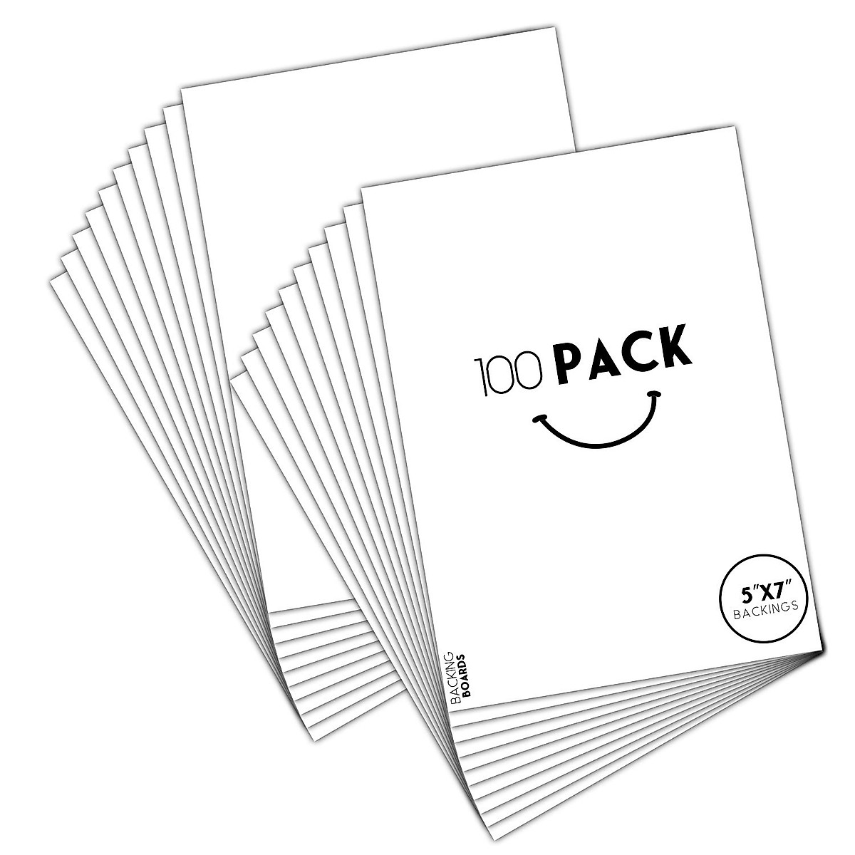 Golden State Art, Pack of 100 5x7 Backing Board