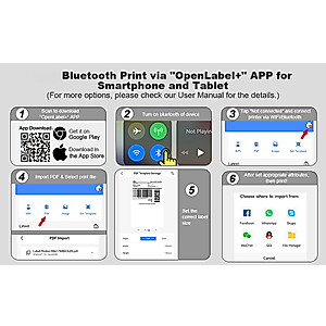 Moelectro Bluetooth Thermal Shipping Label Printer, 2023 New Upgraded 4x6 Wireless Printer, Compatible with Android & iPhone and Windows, Mac OS, Widely Used for Ebay, Shopify, Etsy, USPS
